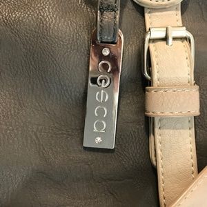 Cesca | Bags | Cesca Tan And Brown Shoulder Bag | Poshmark